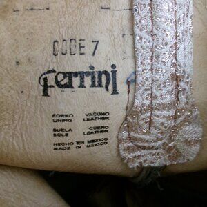 Ferrini | Shoes | Ferrini Leather Lace Sparkly Gold Black Overlay ...